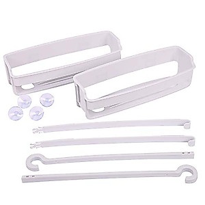 Humorous.P -Plastic Shower Caddy-Shower Caddy-Baby Shower Caddy-Hanging Shower Caddy for Shampoo, Conditioner, and Soap with Hooks for Razors, Towels, and More 4”x11.7”x26.5”