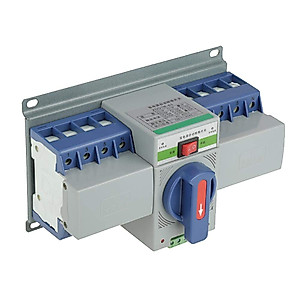 220V 63A 4P Automatic Transfer Switch, Mini Dual Power Automatic Transfer Switch Circuit Breaker High Sensitive Response Dual Electronic Power Circuit Breaker
