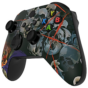 eXtremeRate Replacement Shell for Xbox Series X & S Controller - Unleash Your Style - Ghost of Samurai Custom Acessories Front Housing Cover for Xbox Core Controller Wireless [Control NOT Included]