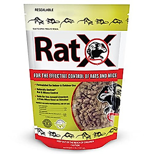 EcoClear Products 620102, RatX All-Natural Poison Free Humane Rat and Mouse Rodenticide Pellets, 3 lb. Bag
