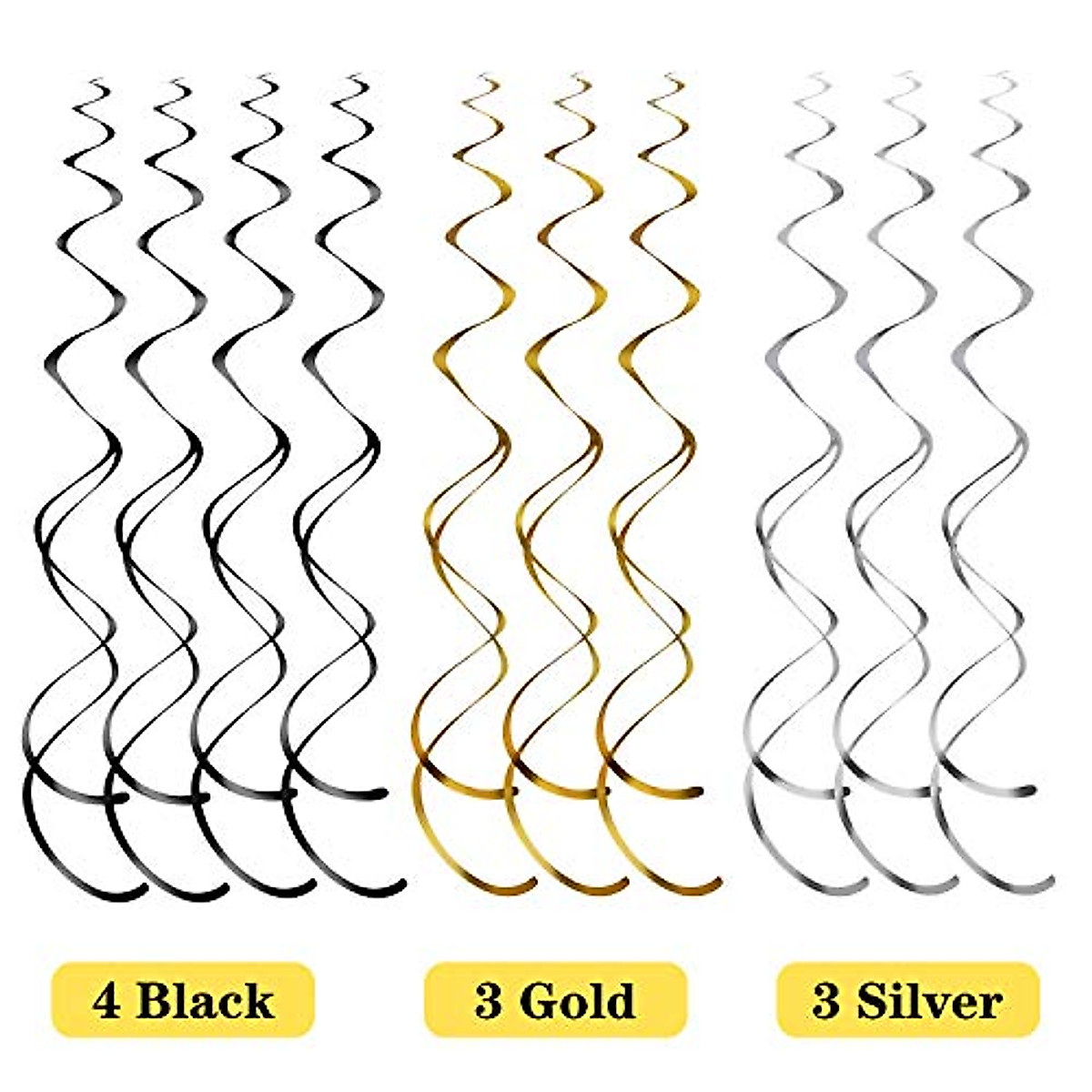 50th Birthday Party Decorations for Men Women 50 Years Cheers Birthday Party Hanging Swirls Gold Glitter Happy Birthday Decorations Celebration Old Party Supplies Ceiling Decor, 30CT