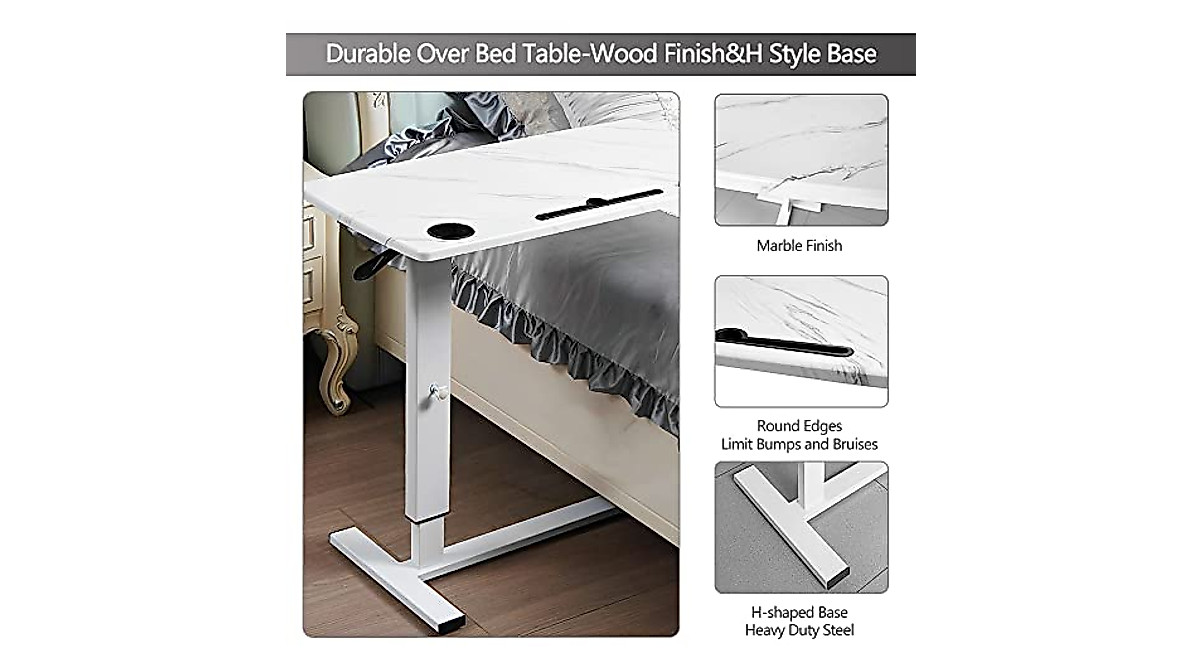 BeGyoku Overbed Table,Hospital Bed Table,Pneumatic Bed Tables ...