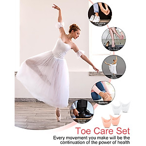 8Pcs BLATOWN Silicone Toe Protectors Toe Covers for Women Men Shoe Filling, Gel Toe Pads Toe Cushions with Breathable Hole for Pain Relief Fit for High Heel, Ballet, Point Shoes (Beige)