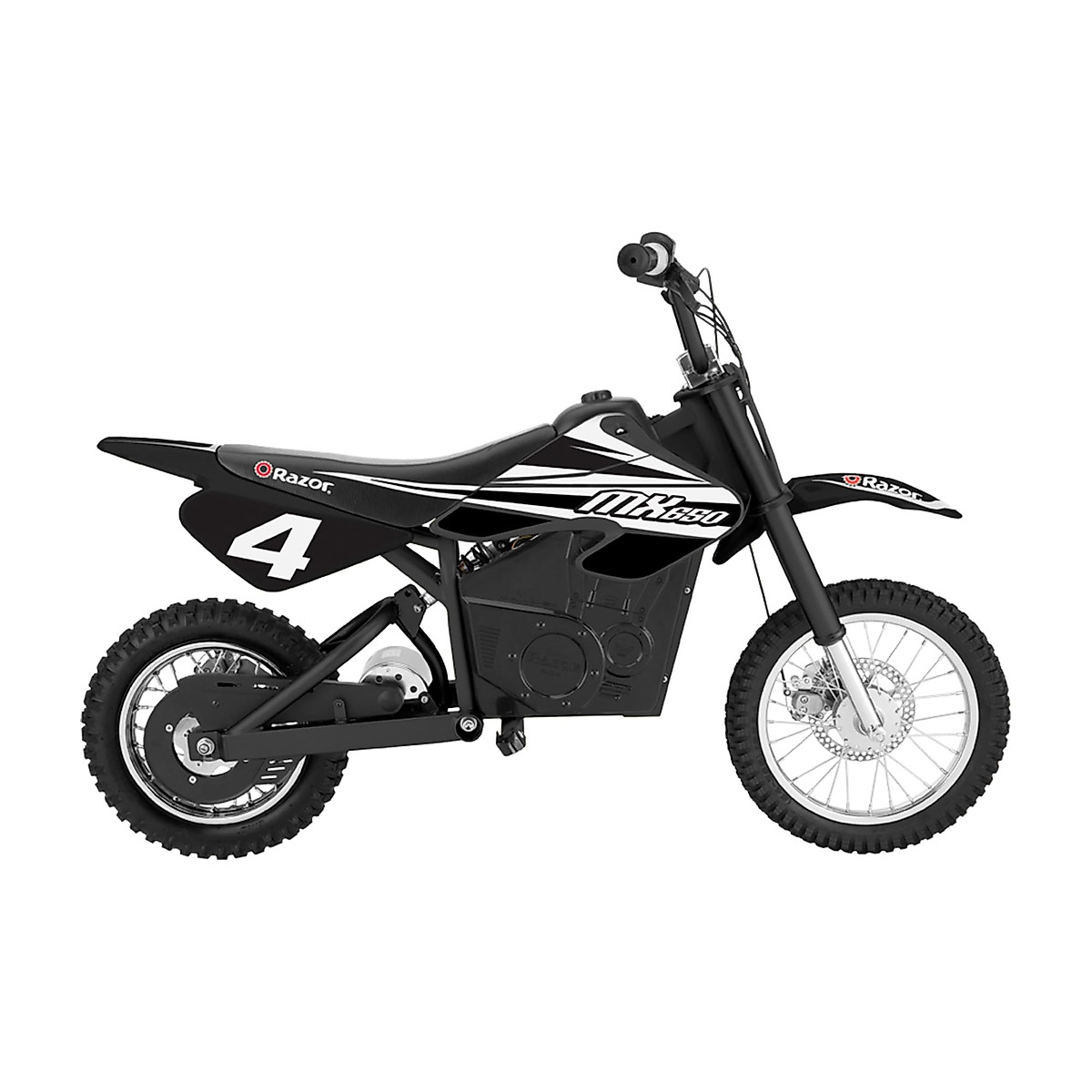Razor MX650 Dirt Rocket High-Torque Electric Motocross Dirt Bike with Speeds up to 17 MPH for Uphill and Off-Road Conditions, Black