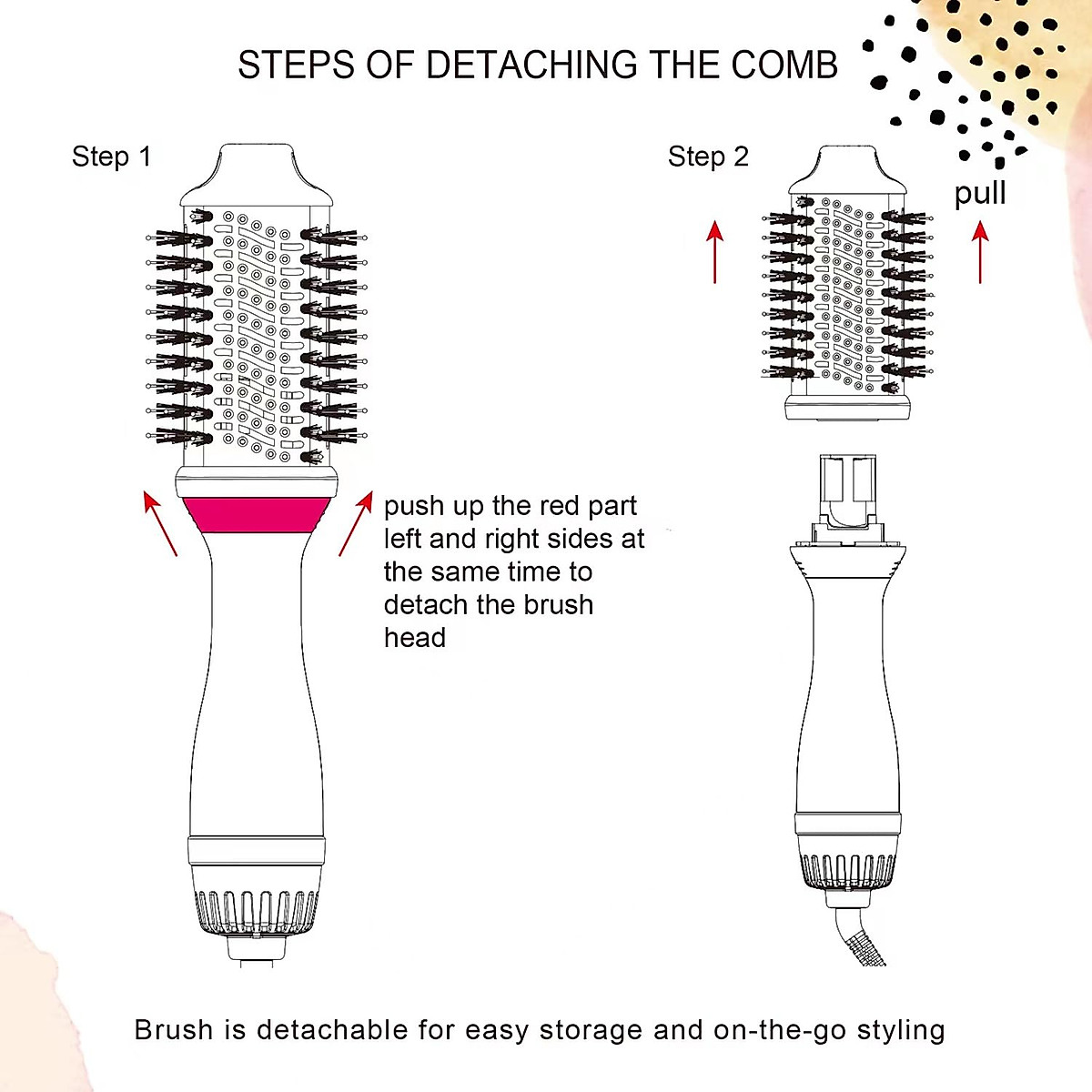 Hair Dryer Brush Blow Dryer Brush in One with Cool Low Medium and High Settings, 1200W Hot Air Brush and Volumizer Plus 2.0, Oval