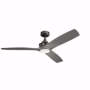 Kichler 300356AVI Ried 56" Ceiling Fan with Wall Control, Anvil Iron