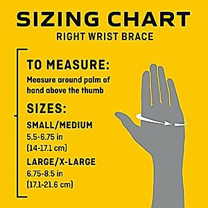 FUTURO Compression Stabilizing Wrist Brace, Right Hand, Small/Medium Size, Provides Support to Injured Wrists, Easy-to-Use Design, Three Straps Provide a Customizable Fit (48400ENR)
