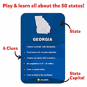 Skillmatics Board Game - Scout It Out 50 States, Guessing & Trivia Game for Families, Educational Toys, Card Games for Kids, Teens and Adults, Gifts for Boys and Girls Ages 7, 8, 9 and Up