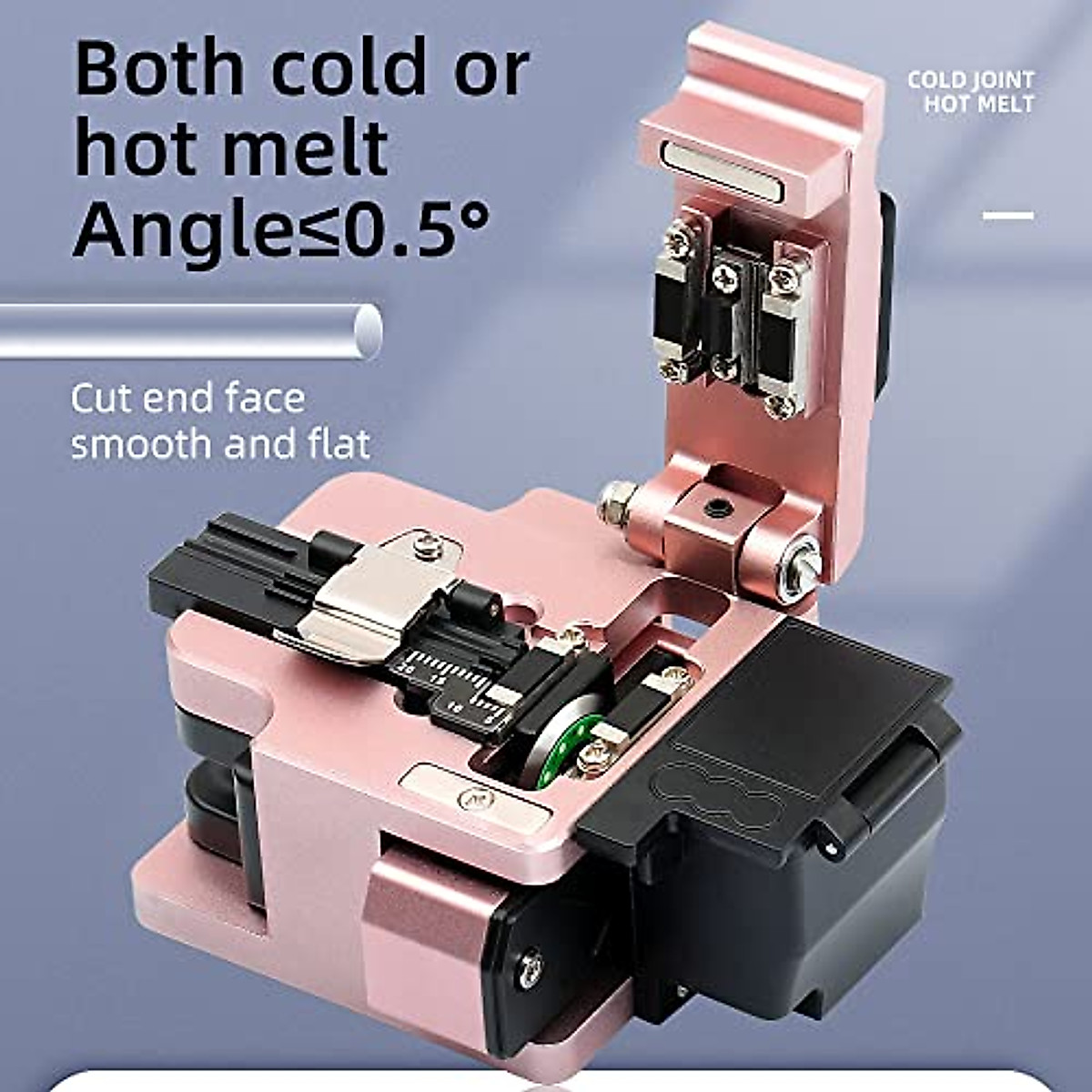 High Precision KLS-X3 Fiber Cleaver 24 surface blade Cutting tool Optical Cable Cutting Knife (Automatic knife return (gold))