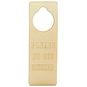 Wooden Door Knob Hanger, Please Do Not Disturb (3.25 x 9.5 in, 12-Pack)