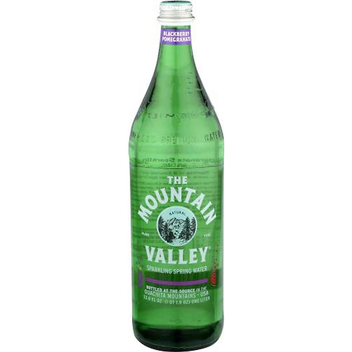The Mountain Valley Blackberry Pomegranate Sparkling Water, 1 Liter -- 12 per case.