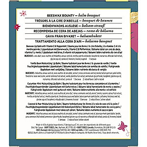 Burt's Bees Gifts, 4 Lip Balm Products, Balm Bouquet Spring Set - Classic Beeswax, Vanilla Bean, Cucumber Mint & Coconut Pear (4 Pack)