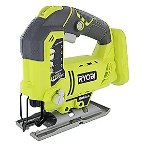 Ryobi One+ P523 18V Lithium Ion Cordless Orbital T Shank 3,000 SPM Jigsaw (Battery Not Included, Power Tool and T Shank Wood Cutting Blade Only)