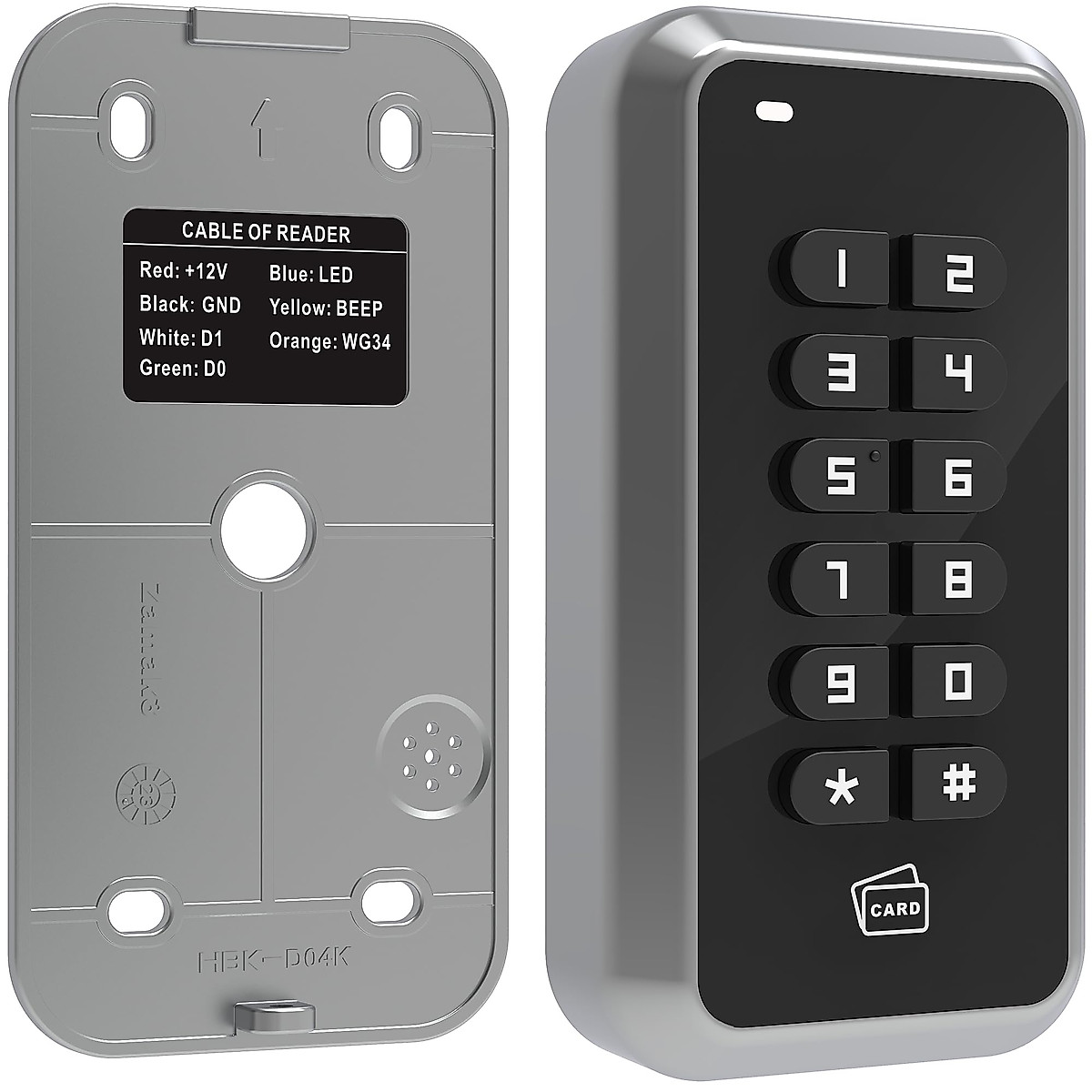 UHPPOTE 125khz Wiegand 26/34 Bits Card Reader Keypad Metal Enclosure Outdoor Rated IP65