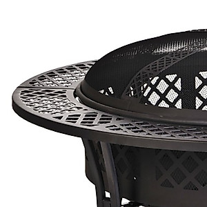 CobraCo Diamond Mesh Fire Pit with Screen and Cover FB8008
