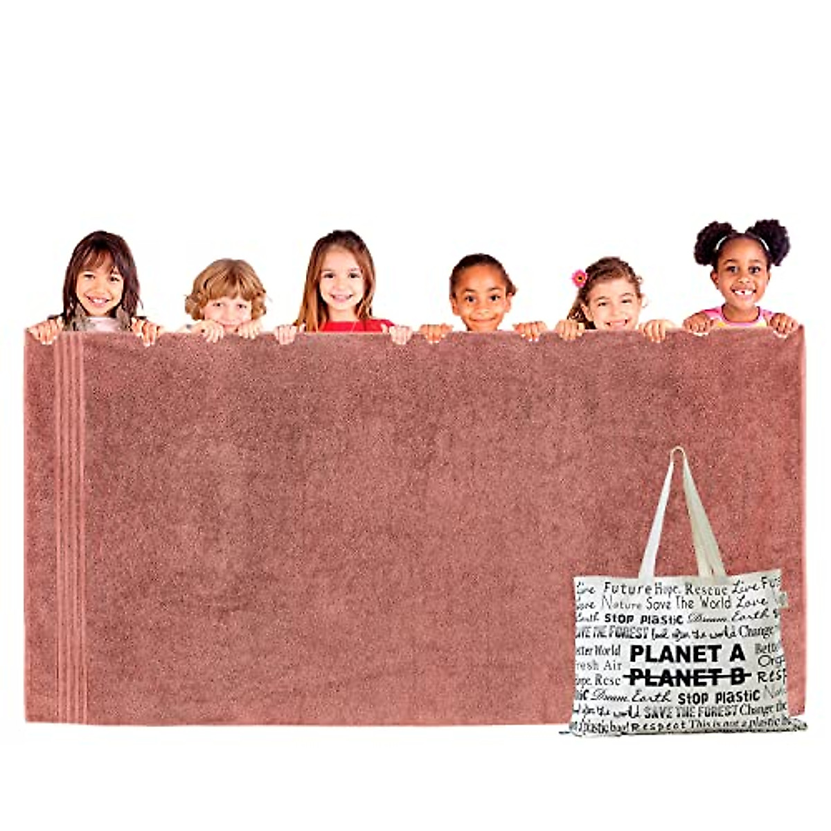 HOMERICAN Oversized Bath Towels Extra Large - Fluffy & Soft Oversized Turkish Bath Sheet - Quick Dry, Absorbent & Machine-Washable Cotton Towels for Bathroom, Hotel or Spa - 40x80, 600 GSM Terracotta