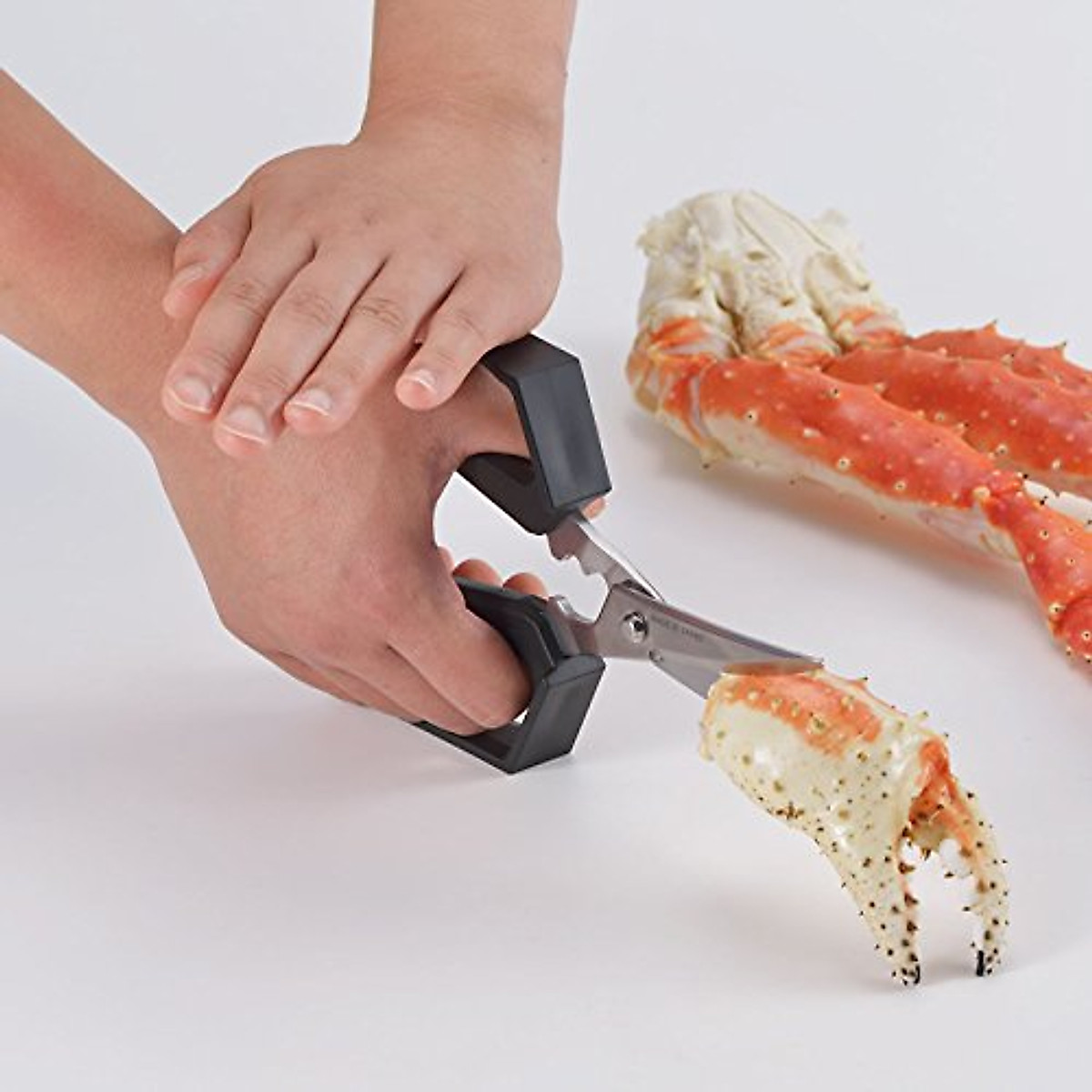 Nisaku NJP880-BLK Seafood & Shellfish Scissor made from Tomita (Est. 1960) Japanese Stainless Steel, 4", Black