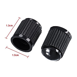 20 Pack Tyre Valve Dust Caps for Car, Motorbike, Trucks, Bike, Bicycle (Black)