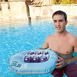 Poolmaster Refreshment and Beverage Floating Cooler, Boat Blue ,1-1/2 Feet Long