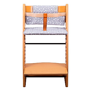 JYOKO Kids Cushion Made Cotton 100% Compatible with Stokke Tripp Trapp high Chair (White Star)