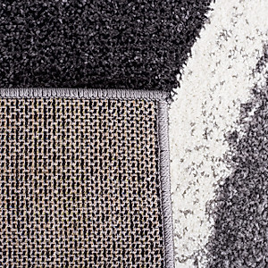 SAFAVIEH Hollywood Collection Area Rug - 9' x 12', Grey & Ivory, Mid-Century Modern Design, Non-Shedding & Easy Care, Ideal for High Traffic Areas in Living Room, Bedroom (HLW766G)