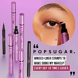 Kaja Winged Eyeliner Set - Wink Stamp Original | with Avocado Extract, Double-ended Wing, Smudge-Proof, Waterproof, Eye Irritation Tested