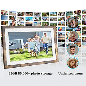 FRAMEO 32GB Smart Digital Picture Frame 15.6inch Large WiFi Digital Photo Frame 1920 * 1080IPS FHD Touchscreen Digital Photo Frame Share Photos and Videos for Free with The app-The Best Gift Guide