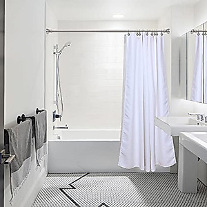 Shower Hooks - Double Shower Curtain Rings for Bathroom - Rust Resistant Shower Curtain Hooks for Shower Curtain or Liner - Shower Curtain Rings with Crystal Design - Set of 12, Brushed Nickel