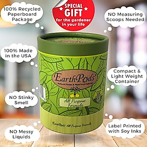 EarthPods Organic Indoor Plant Fertilizer Spikes – All Purpose House Plant Food Sticks (100 Concentrated Capsules) – Potted Plants – Best Gardening Gifts for Women – Made in USA