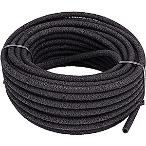 Raindrip 015005T 1/4-Inch by 50-Feet Porous Soaker Tubing, x Foot, Black & Orbit DripMaster 67431 1/4-Inch Barb Assortment, 30-Pack