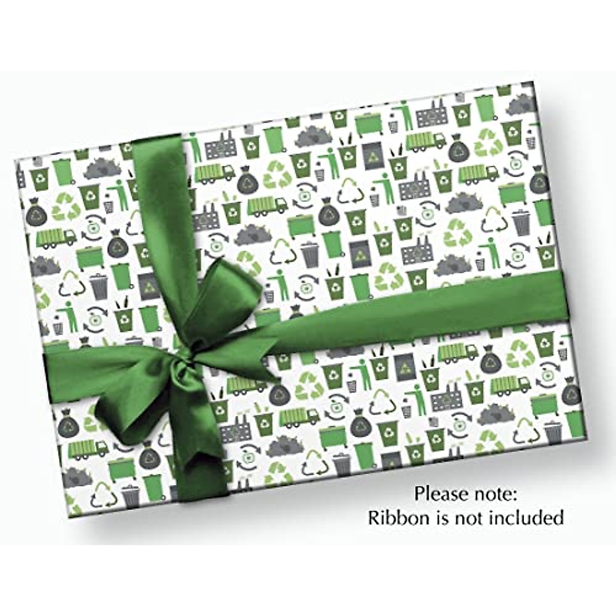 Garbage Birthday Party Gift Wrapping Paper, Folded Flat 30 x 20 Inch, 3 Sheets