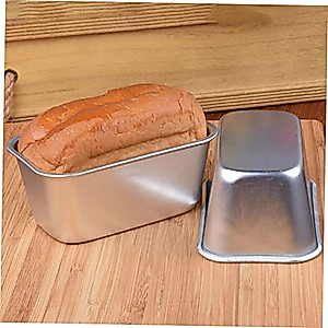 Cabilock 1pc Toast Mold Cheesecake Mini Baking Pans Burger Mold Bread Baking Tin Oven Rectangular Bread Toasting Molds Bread Baking Mold Kitchen Supplies Silver Household Aluminum Alloy Set