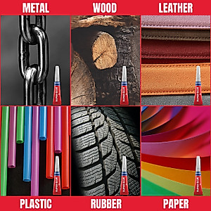 4 Gram x 8 Strong Super Glue All Purpose with Anticlog Cap. Super Fast & Strong Adhesive superglue, Cyanoacrylate Glue for Hard Plastics, DIY Crafts and Many More