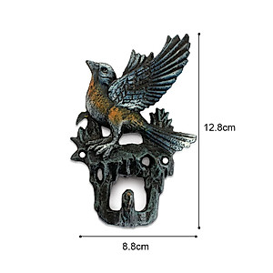 WINTENT Antique Cast Iron Bird Wall Hook Single, Rustic Coat Hooks for Wall,Decorative Wall Hook for Hanging Coats, Towels, Keys, Ropes