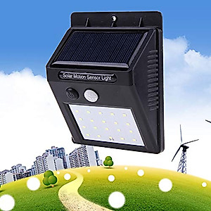 Yolispa Solar Light PIR Motion Sensor Solar Wall Outdoor Garden Solar Light Energy Saving 20/30LED Optional2 PIR Motion Sensor Wall Energy Saving PIR Motion Sensor Wall Garden Solar Light Solar L