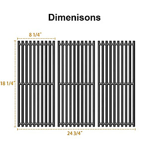 BBQ-PLUS Grill Grate Replacement for Charbroil 463241014 463246909 463269011 466241013 463243812 G526-0007-W1 463241013 466241013 463273614 463269411,3 Pack