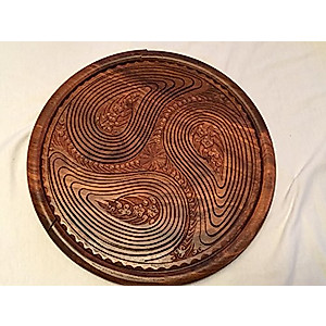 Unique Thanksgiving Day Gift Wooden Collapsible Fruit Basket His/Her Gift Love Elegant Foldable Fruit Basket Leaf Wooden Hand Crafted - Diameter 12"