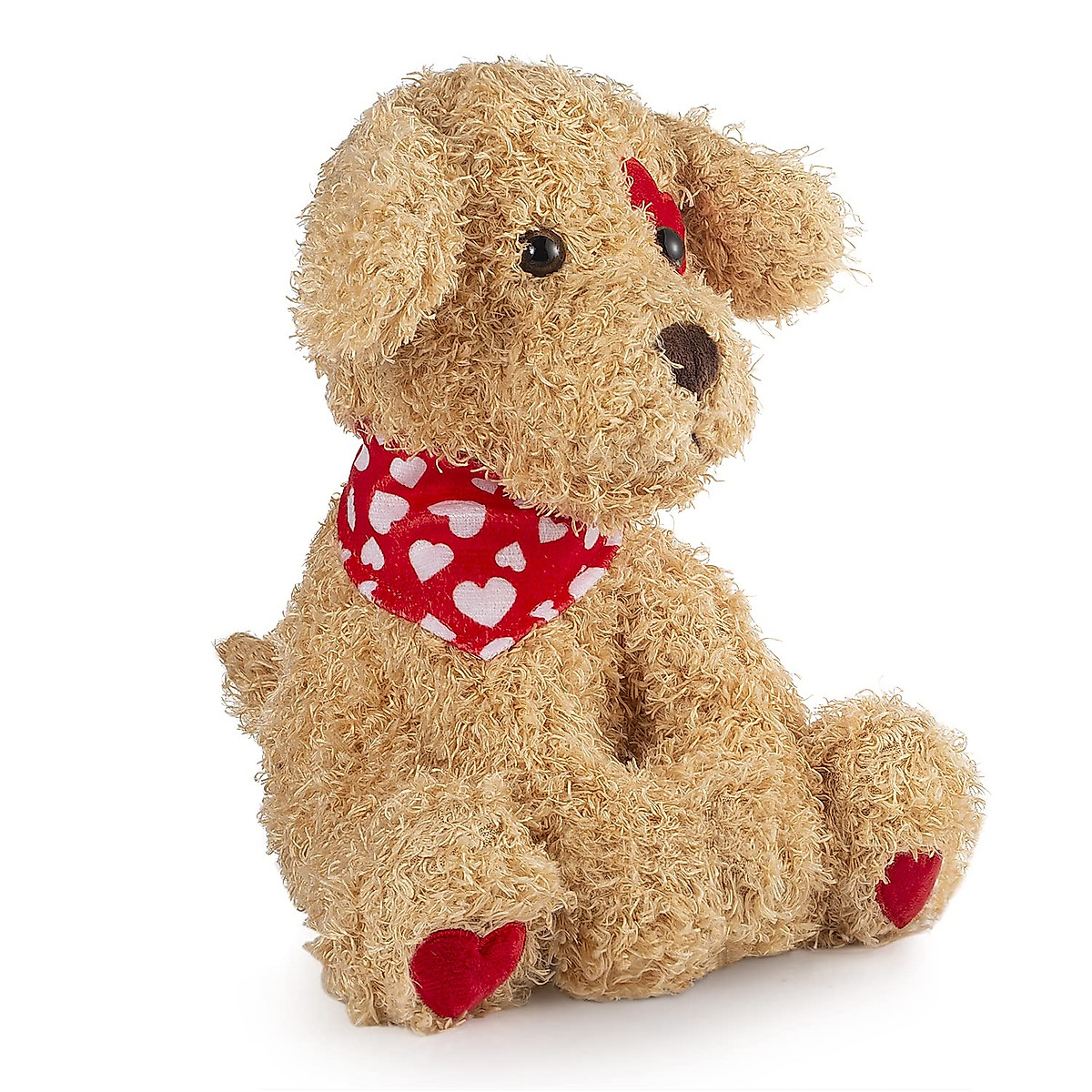 GSUIVER 10" Valentine's Day Valentines Gift for Children Kids, Girlfriend, Boyfriend, Plush Stuffed Animal (2 Pack Puppy)