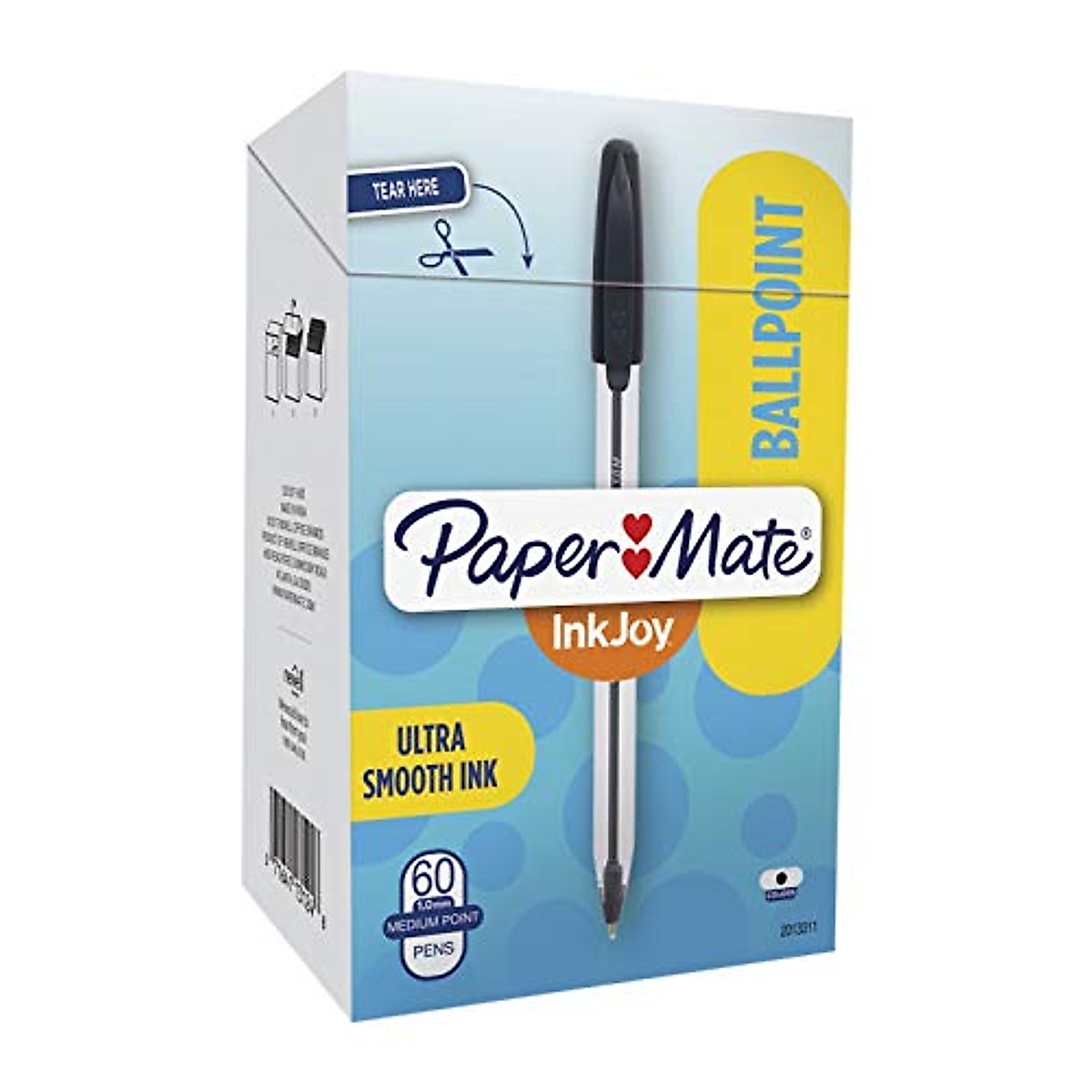 Paper Mate InkJoy 50ST Ballpoint Pens, Medium Point (1.0mm), Black, 60 Count