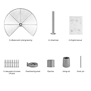 LIVOSA 32" Kidney Shaped Organizer Lazy Susan, 2-Shelf Stainless Steel Kitchen Kidney Shaped Organizer/Rotating Bask