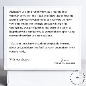 Thinking of You Aromatherapy Candle, Lavender and Chamomile Scented, Sympathy Memorial Bereavement Condolence Gifts for Loss of Loved One, Father, Mother, Natural Wax with White Quartz Crystal