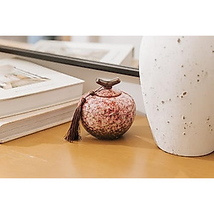 OneWorld Memorials Pet Branch Ceramic Funeral Pet Cremation Urn for Memorials - Holds Up to 30 Cubic Inches of Ashes - Small Sakura Pink
