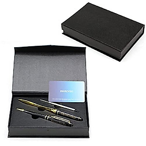 Free Engraving - Brass, Roller Ballpen, Refillable Pen, Ballpoint pen, Ball pen, Letter Opener Envelope Slitter Gold Letter Opener Gifts for Men, Women, Classy Gift Box, Free Customization (Black)