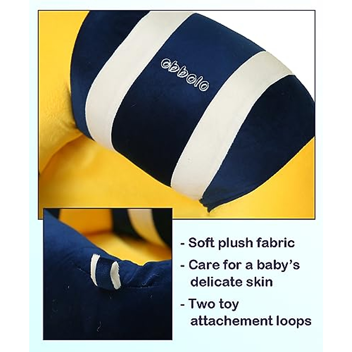 Obbolo Baby Support Seat for Sitting Up, Baby Cute Sofa Chair Pillow for 3-36 Months Infants, Comfy Plush Stable Newborn Chair Gift