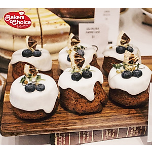 White Fondant Icing - 4 oz. - Ready to Use Cake Decorating Frosting - Easy To Roll, Moldable, Kosher, Dairy Free, and Nut Free - White Fondant For Cakes Cupcakes and Cookies - By Baker’s Choice