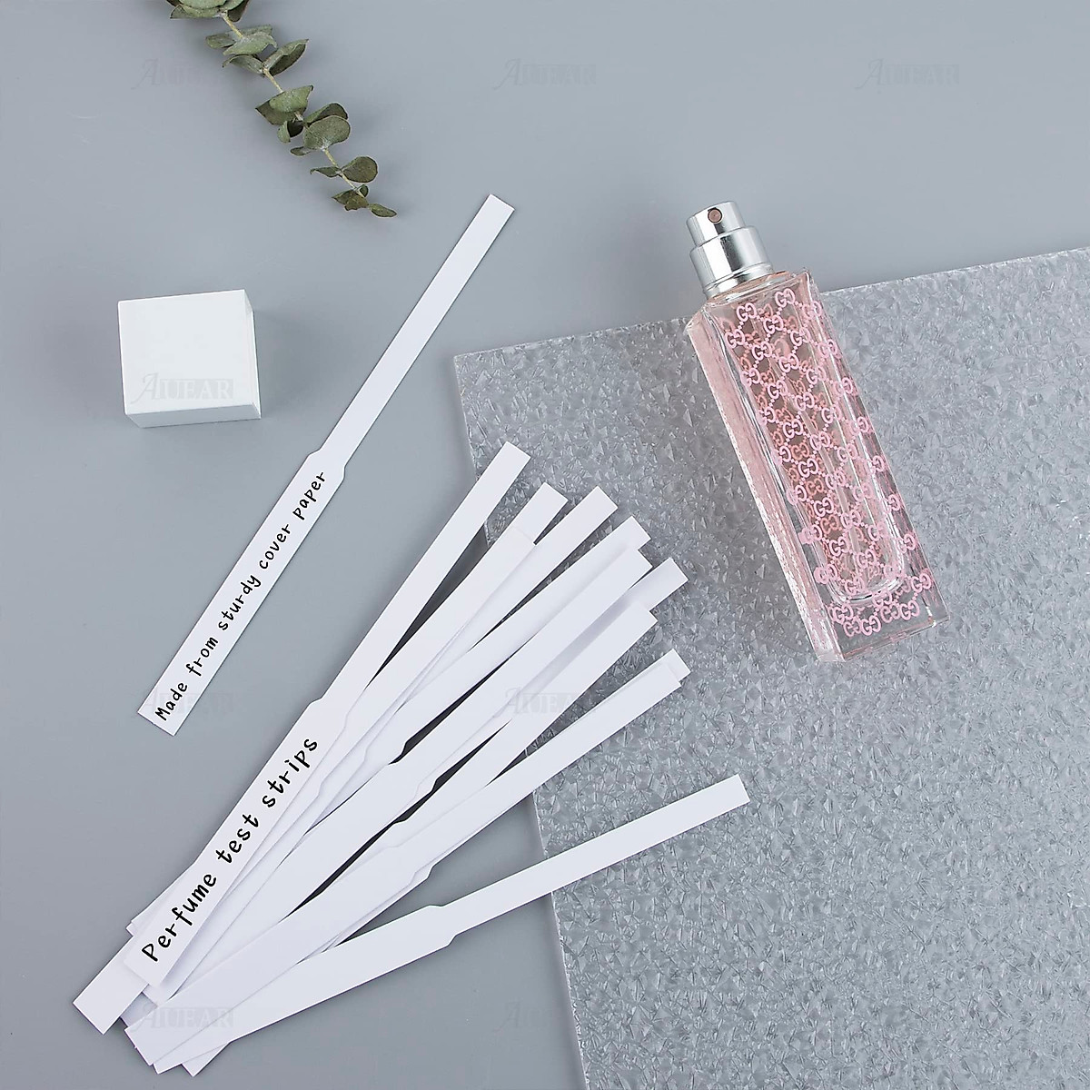 AUEAR, Disposable Premium Perfume Aromatherapy Paper Test Strips Fragrance Test Paper Essential Oils Test Paper Strip (100 Pack, 5.9" x 0.4")