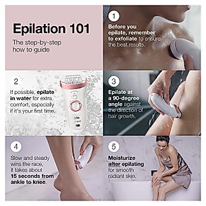 Braun Epilator Silk-épil 9 9-985, Facial Hair Removal for Women, Hair Removal Device, Shaver, Cordless, Rechargeable, Wet & Dry, Facial Cleansing Brush