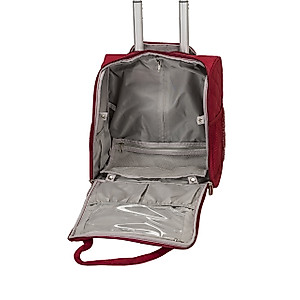 Rockland Melrose Upright Wheeled Underseater Carry-On Luggage, Red, 16-Inch