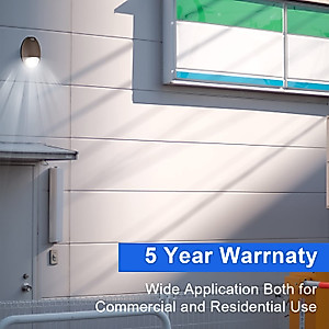 LED Emergency Wall Pack Light with Battery Backup and Photocell, Self Test Diagnostics Commercial Outdoor Aluminum Wall Pack Emergency Light, 12W 120-277V AC, IP65 Waterproof UL Listed (1-Pack)