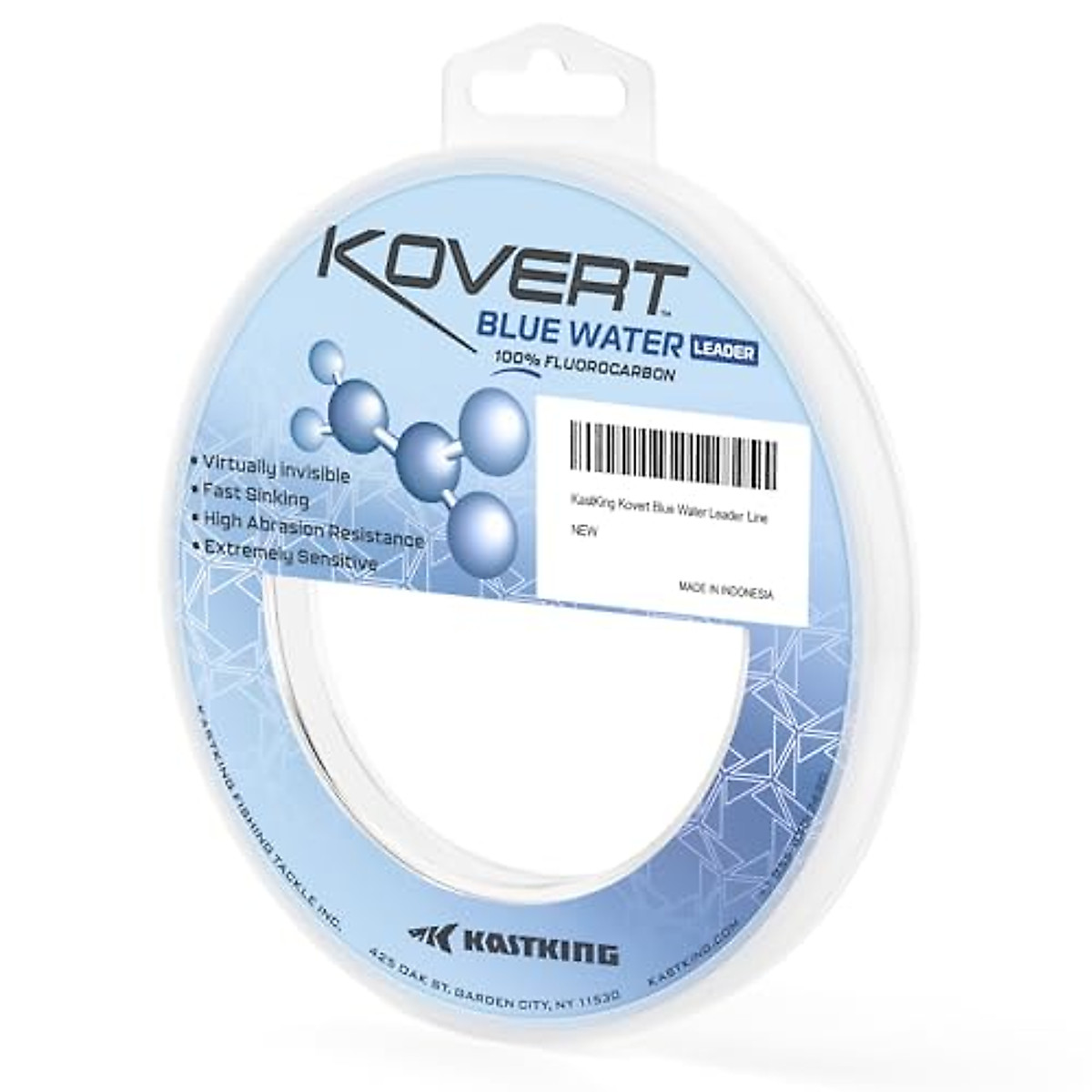 KastKing Kovert Blue Water Fluorocarbon Leader Fishing Line, 25LB, 50Yds